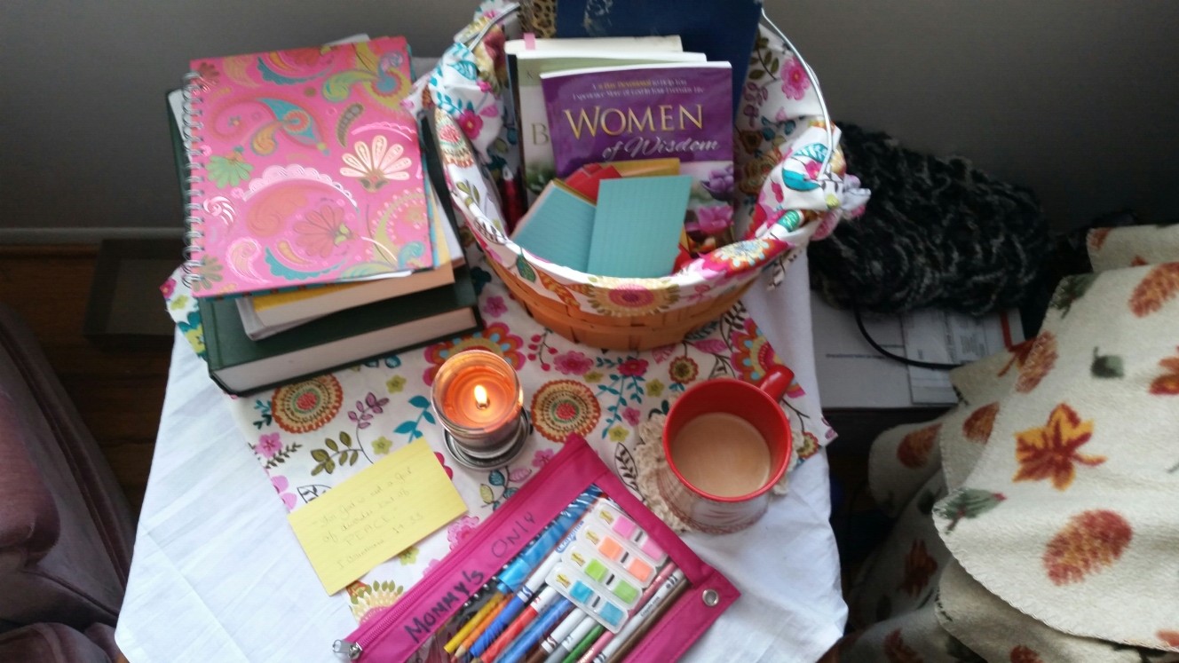 DIY Bible Study Basket and Personal Study Space